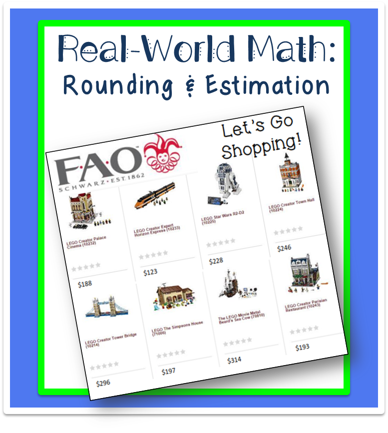Life Love Literacy Whole Numbers Estimation Real World Math Freebie