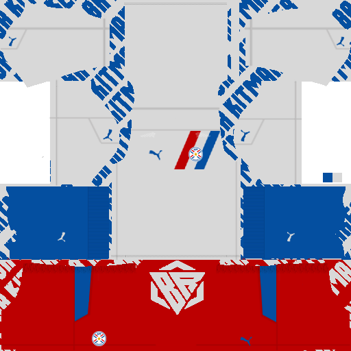 Uniforme de Selección de Fútbol de Paraguay Temporada 2020 para DLS & FTS