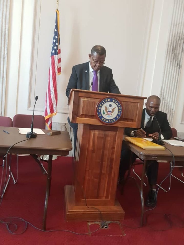 Lambert Mende Omalanga, Chef de la délégation de Parlementaires ...