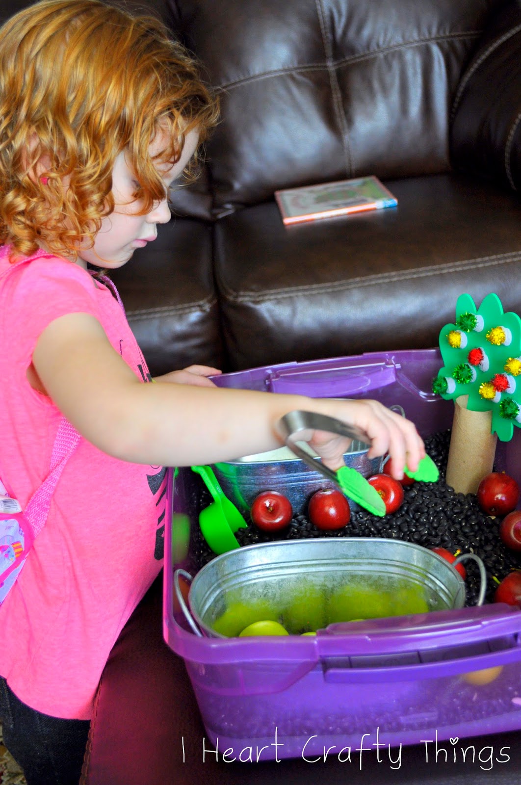 Apple Orchard Sensory Bin - I Heart Crafty Things