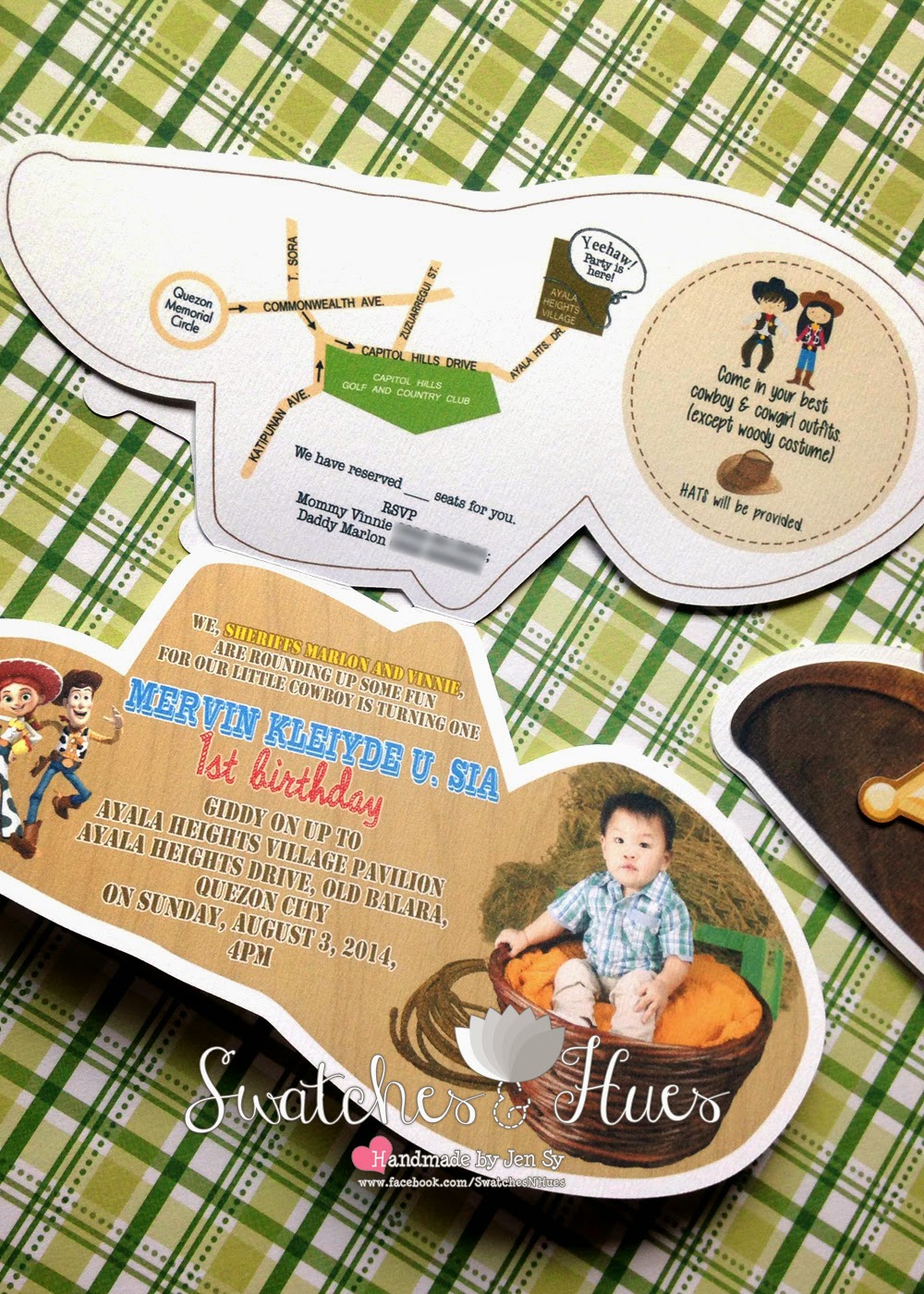 Swatches & Hues : Handmade with TLC: Cowboy hat invitation