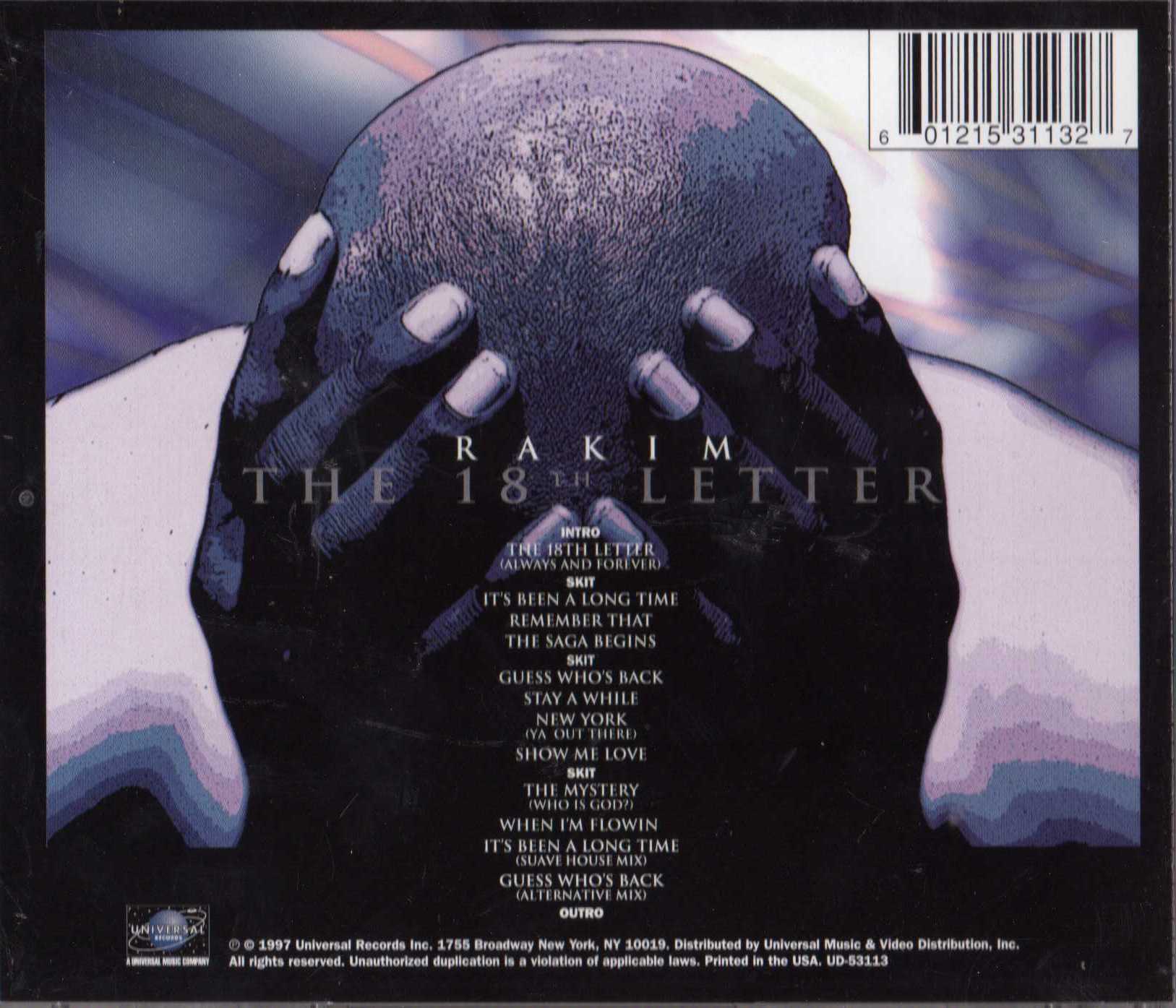 OLAS UN BEKONS HIP-HOP & FUNK BLOG: Rakim - The 18th Letter (1997) (CD ...