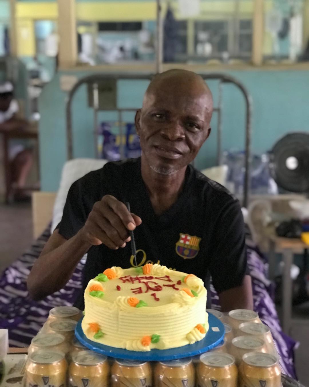 Chukwudike Akuwudike father's birthday before his death