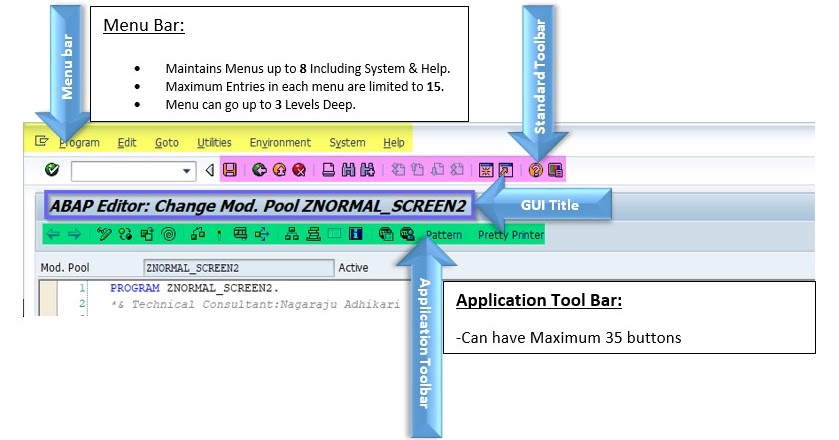 GUI Status & GUI Title - Dialog Program- SAP ABAP