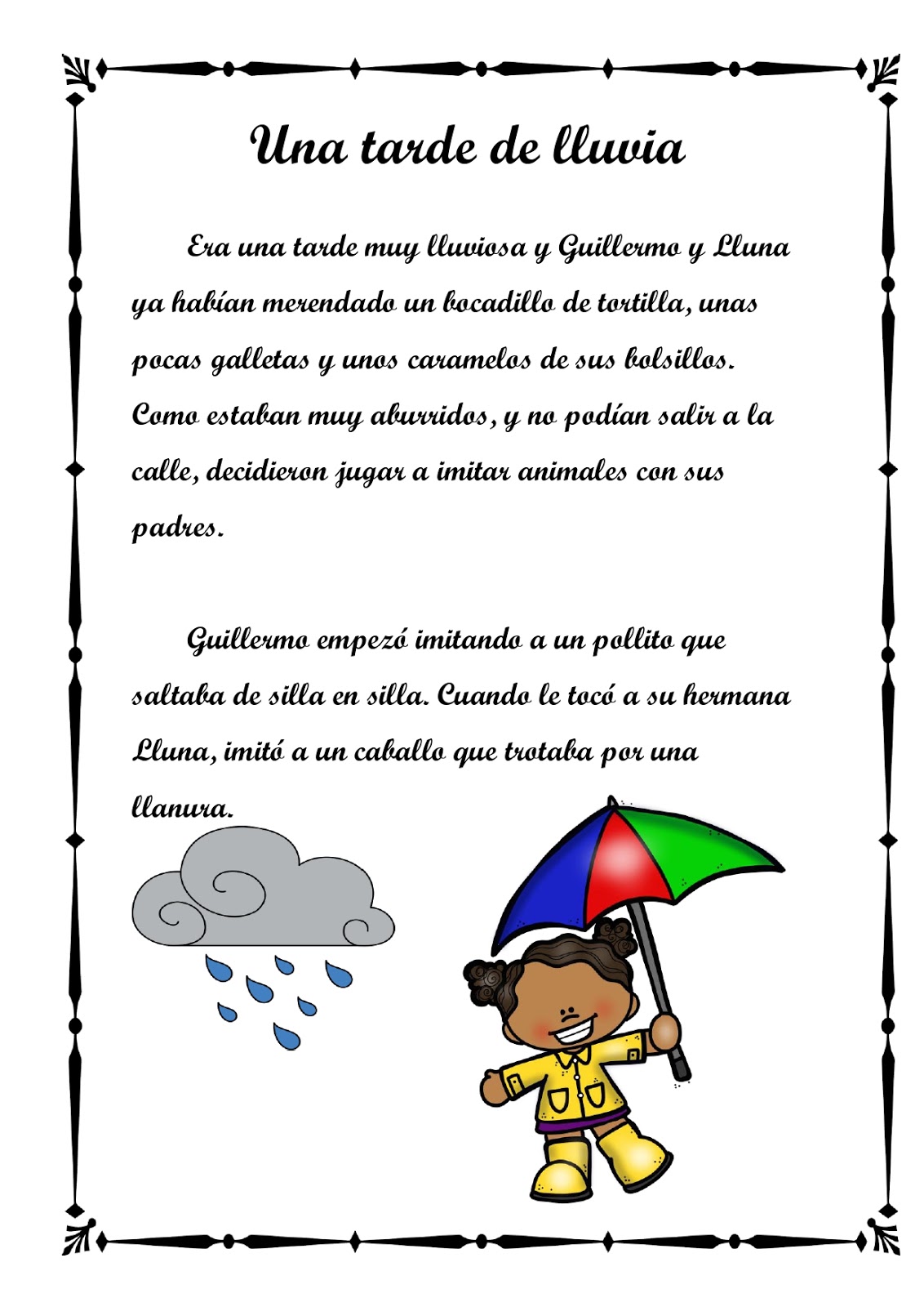 La clase de Raquel : cuento de la "ll"