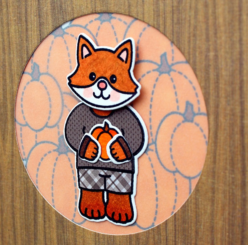 Sunny Studio: Fishtail Banners II Week: Fall Fox Card with Vanessa