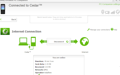 Sony Ericsson cedar as modem ~ Quest