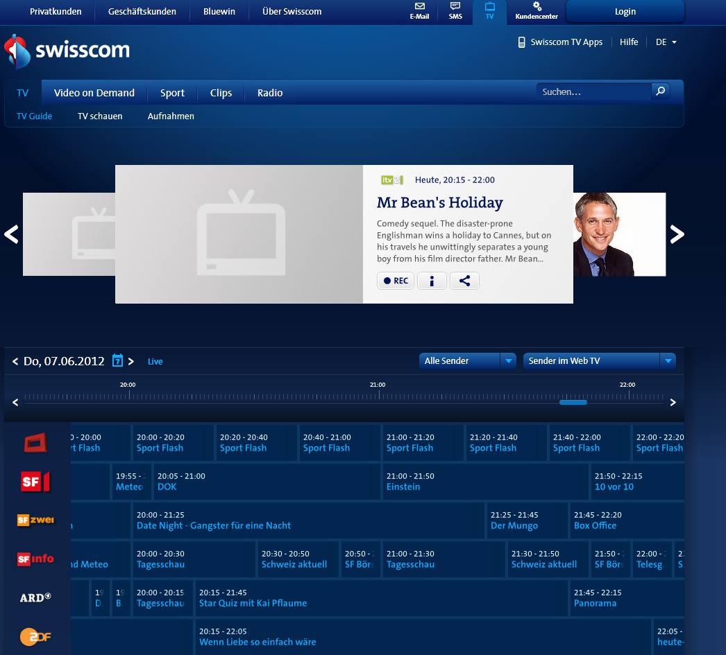 Tux0ne: Swisscom TV online