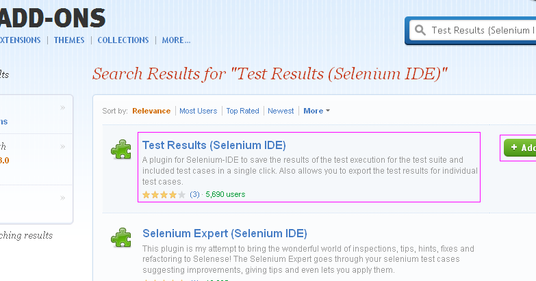 Selenium IDE "Test Results" plugin to export test case and test suite ...