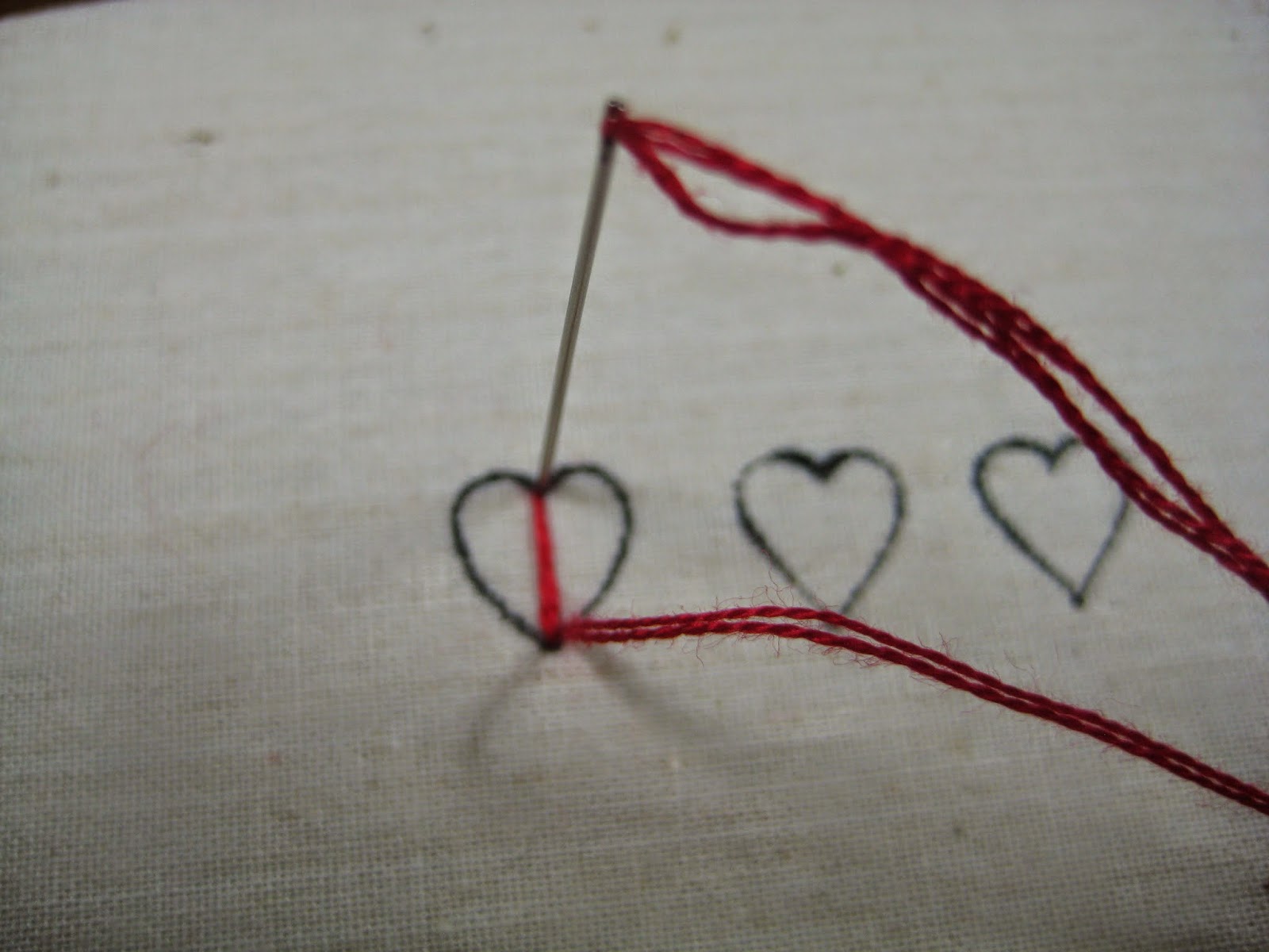 Bird Nest On The Ground: Tiny Embroidered Hearts Tutorial with a ...