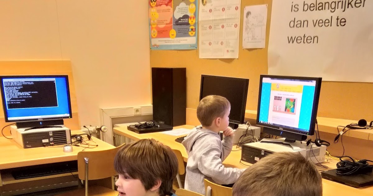 De Hei(r)akker 1ste leerjaar A: Oefenen met computermeester.