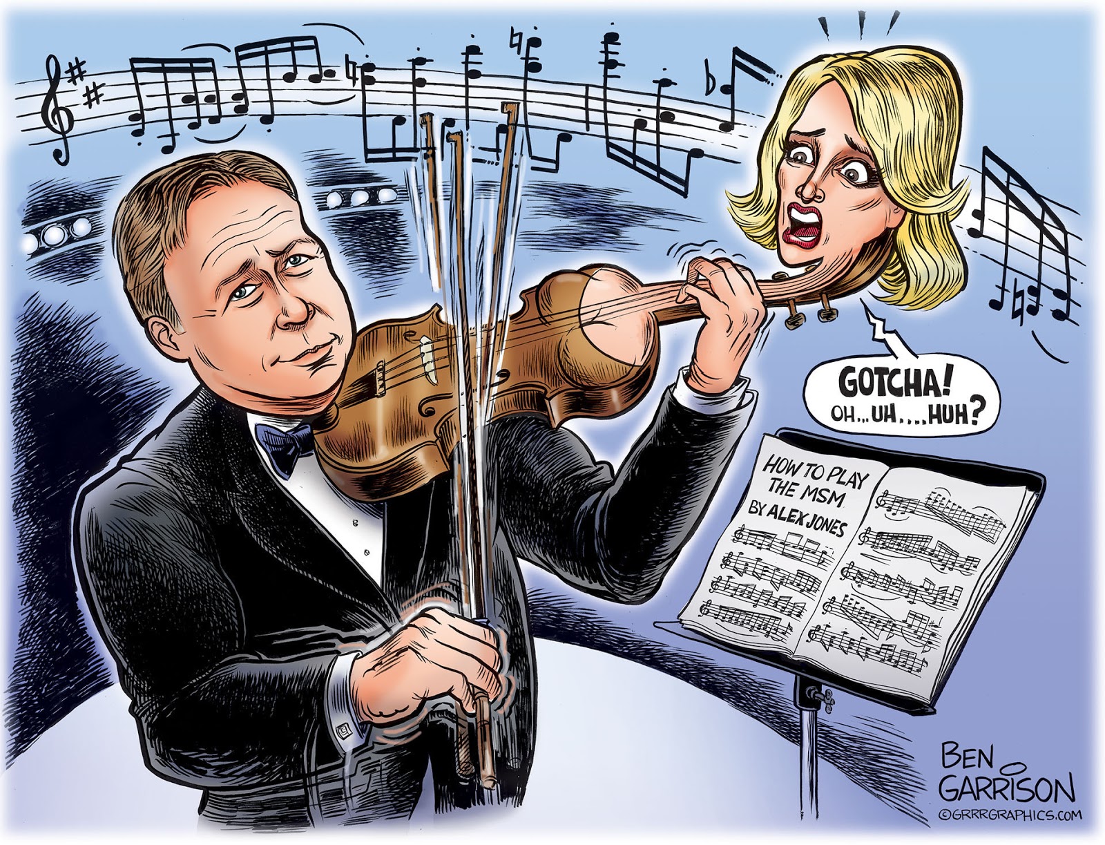Rogue Cartoonist: "Alex Jones Plays Megyn Like a Violin"