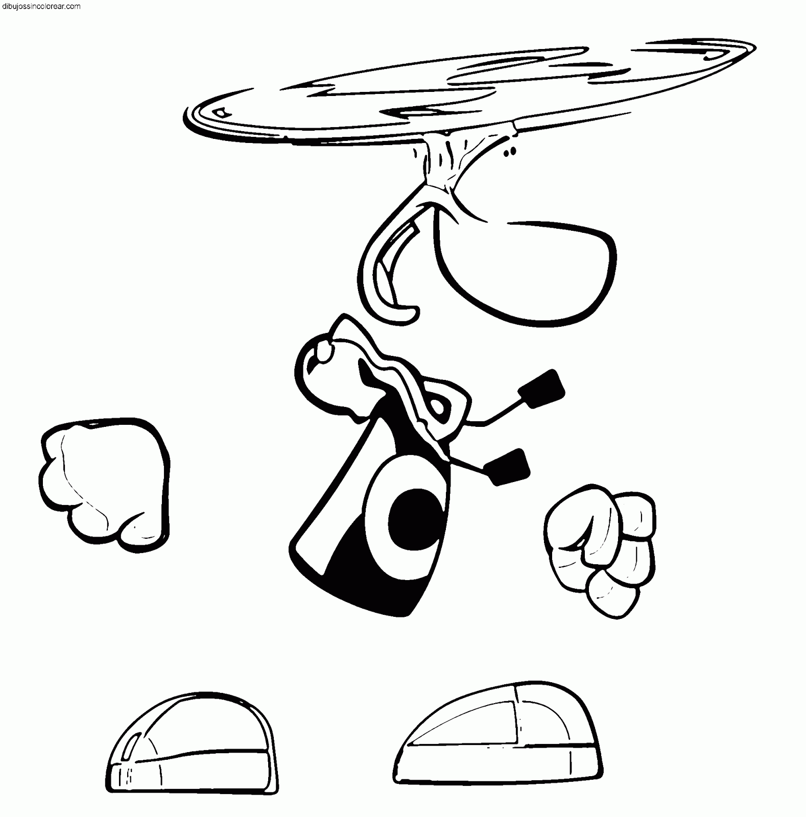 Rayman 2 Coloring Page Sketch Coloring Page