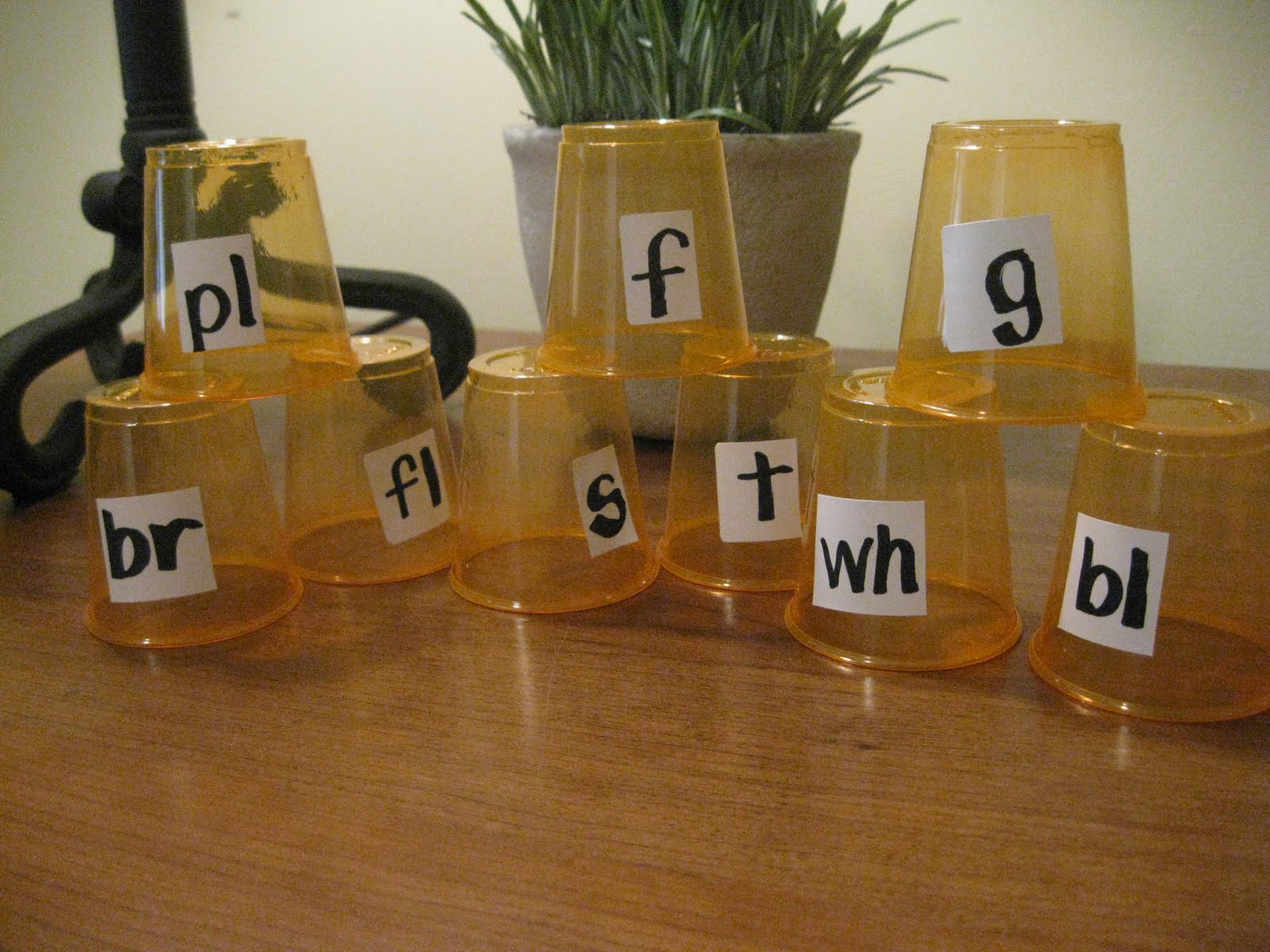 Live and Learn: Word Work Station: Cup Stacking