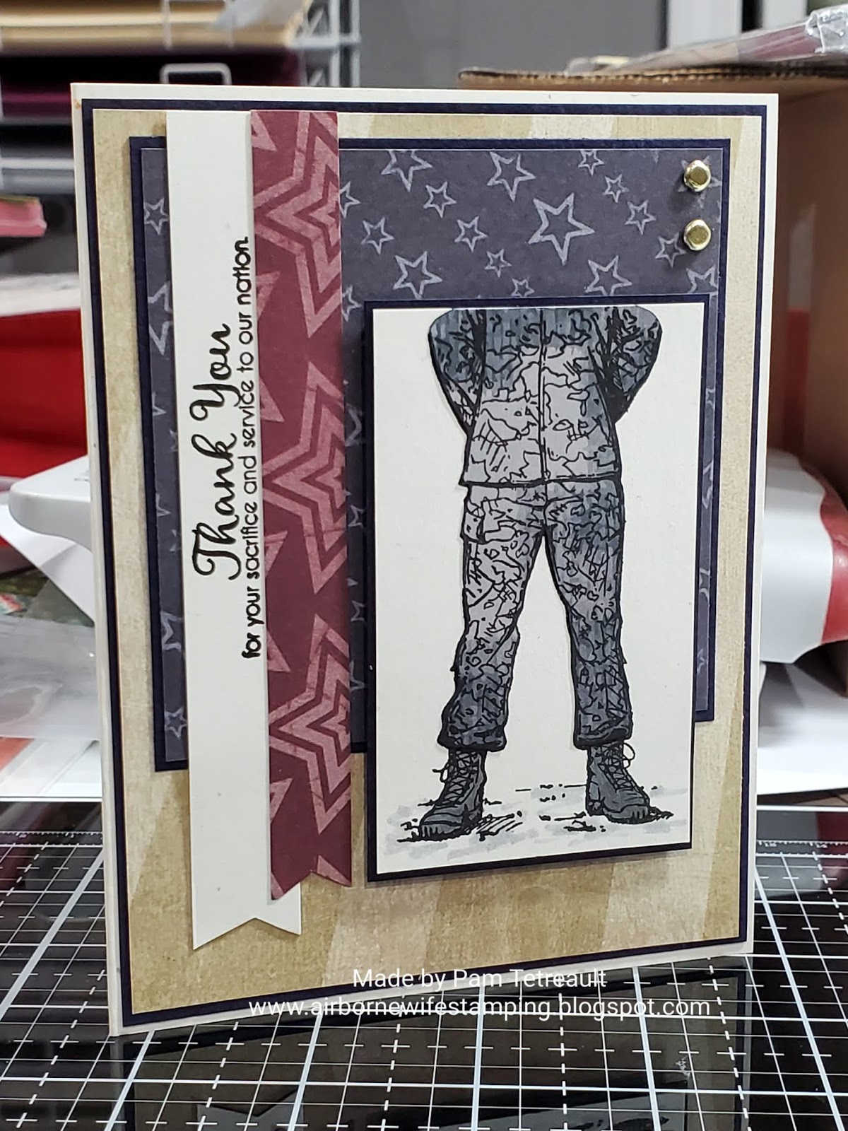 airbornewife's stamping spot: #mojosketch526 Thank You For Your Service ...