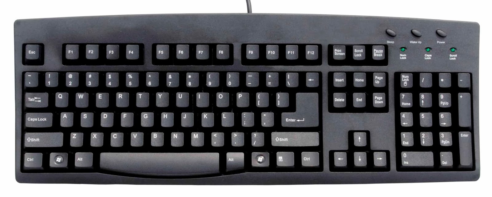 Fireworld: Structure and keys of keyboard.