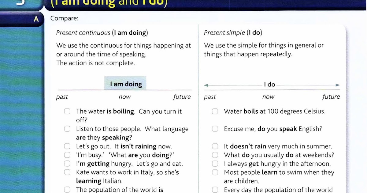 Unit 3: Present continuous and present simple 1 (I am doing and I do ...
