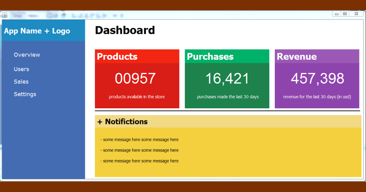 JAVA - Dashboard Design In Netbeans - Bahasa Pemrogaman