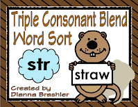 Teachers R US: Splat Triple Consonant Blend Word Sort