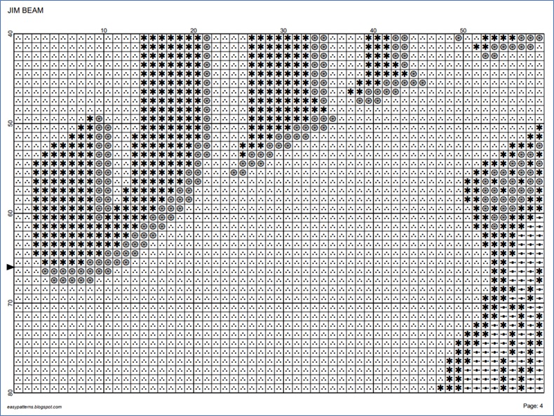 EASY PATTERNS: Jim Beam cross-stitch pattern