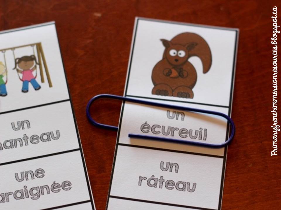 Centre game - beginning sounds - Primary French Immersion Resources
