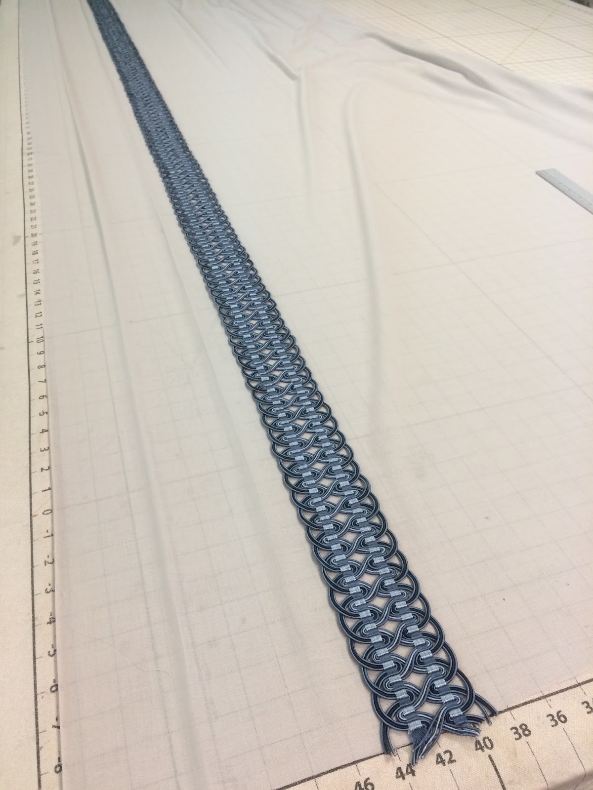 Leatherwood Design Co: Sewing loop braid to wool sheers