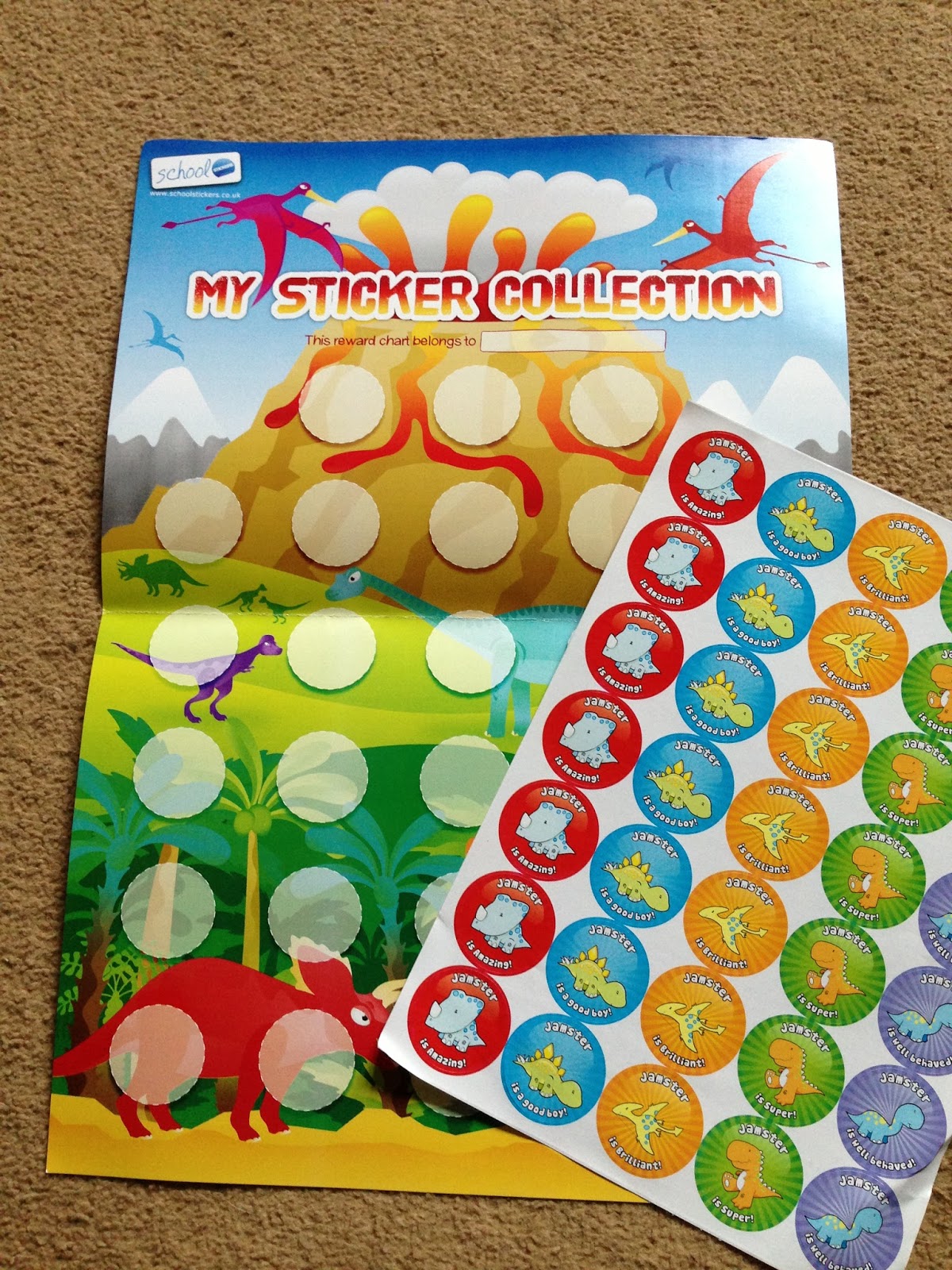 Dinosaur Reward Chart and Stickers *Review and Giveaway* | The Mini Mes ...