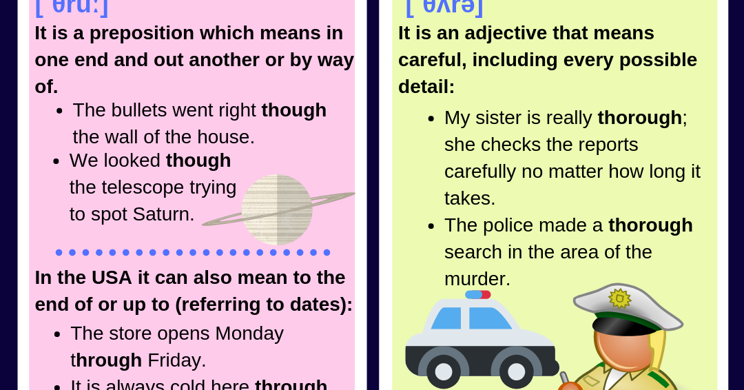 CPI Tino Grandío Bilingual Sections: Difference between THROUGH and ...