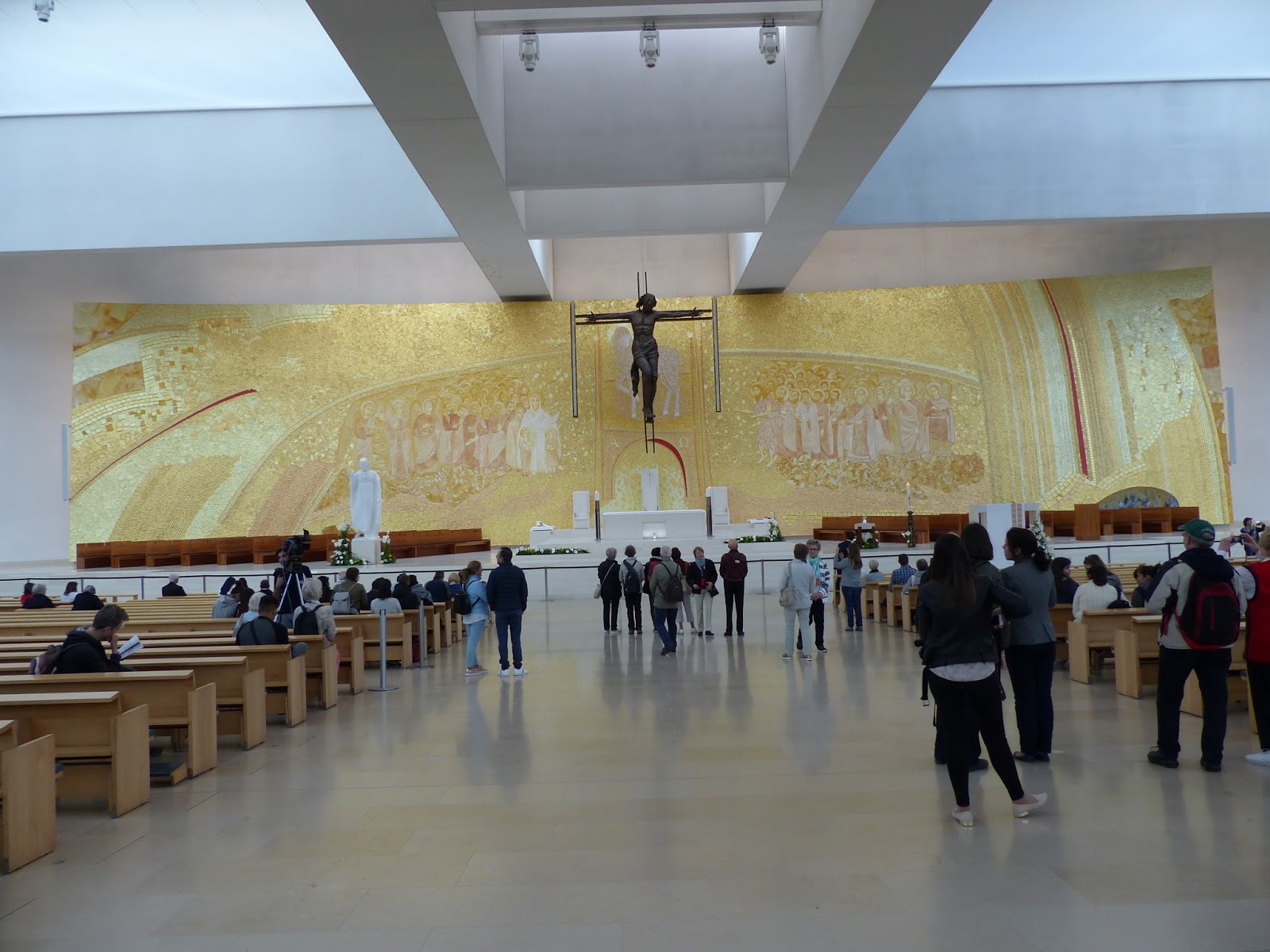 Catholic Pilgrims at Fatima: Basilica of the Most Holy Trinity - Fatima