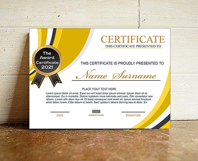 Free Printable Certificate Template CorelDraw Design Cdr file Download