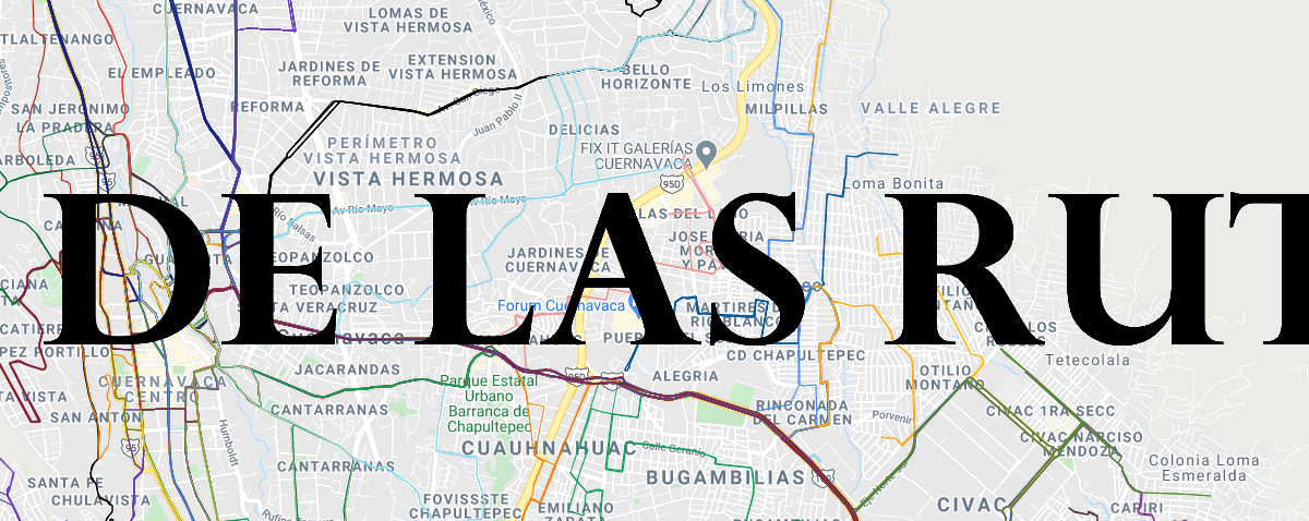 Rutas de Cuernavaca: Mapa de las rutas