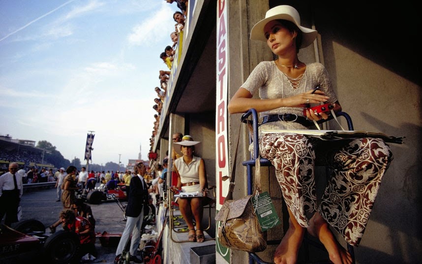 Nina Rindt timing laps for her husband, F1 driver Jochen Rindt, 1965 ...