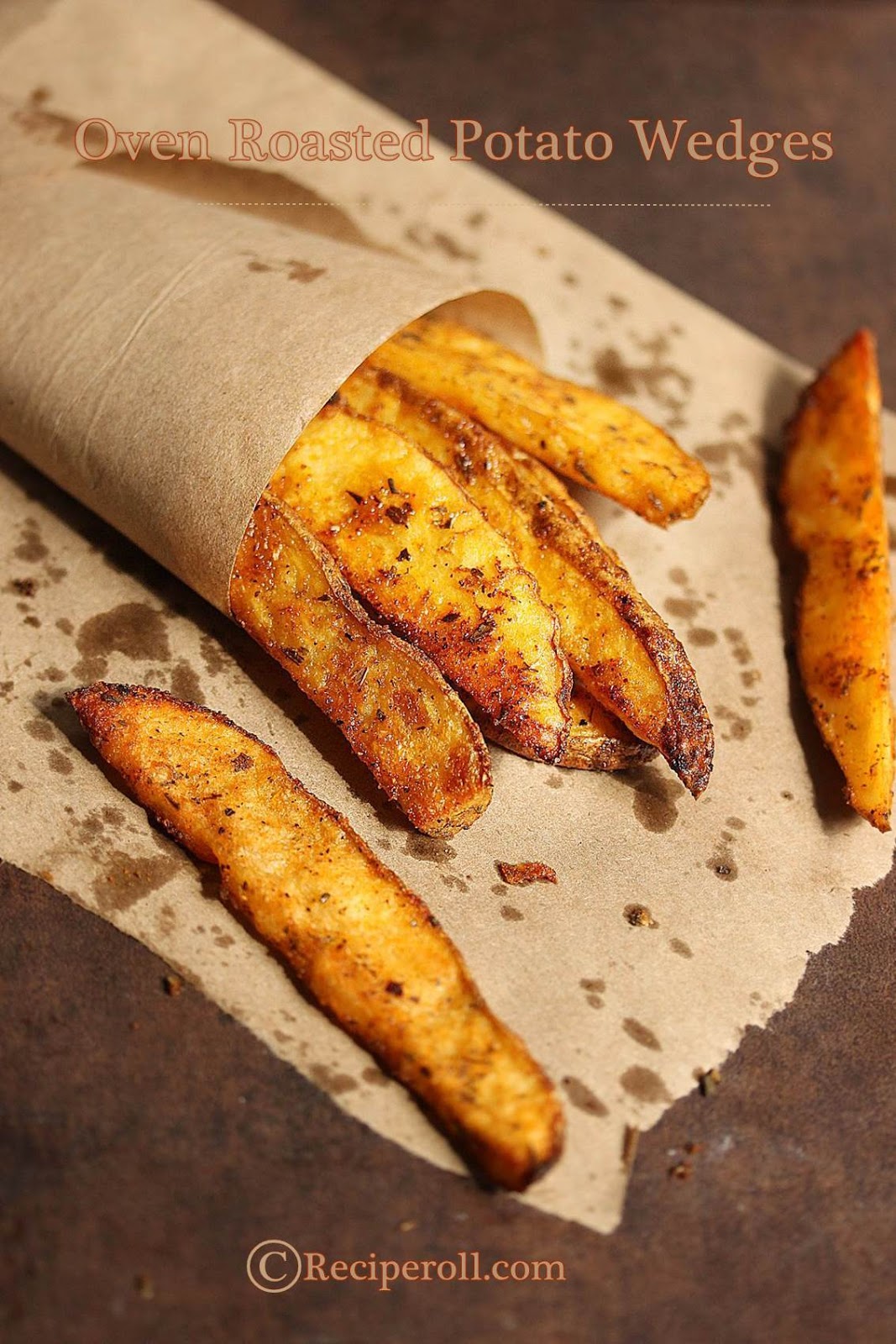 Oven Roasted Potato Wedges | Baked Potato Wedges
