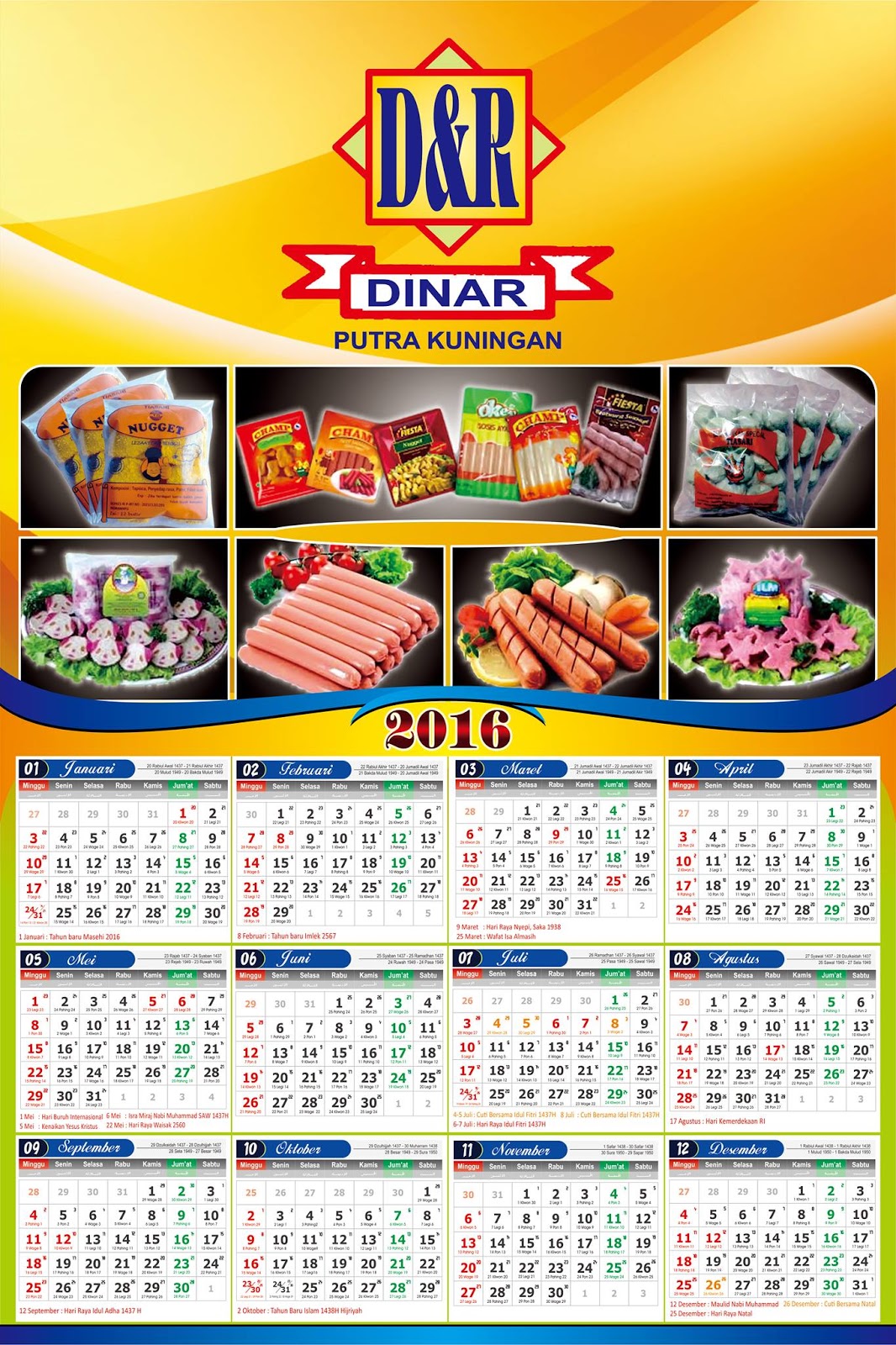 Kalender Gambar Produk Sendiri tahun 2016 - Alfi Percetakan dan Digital ...