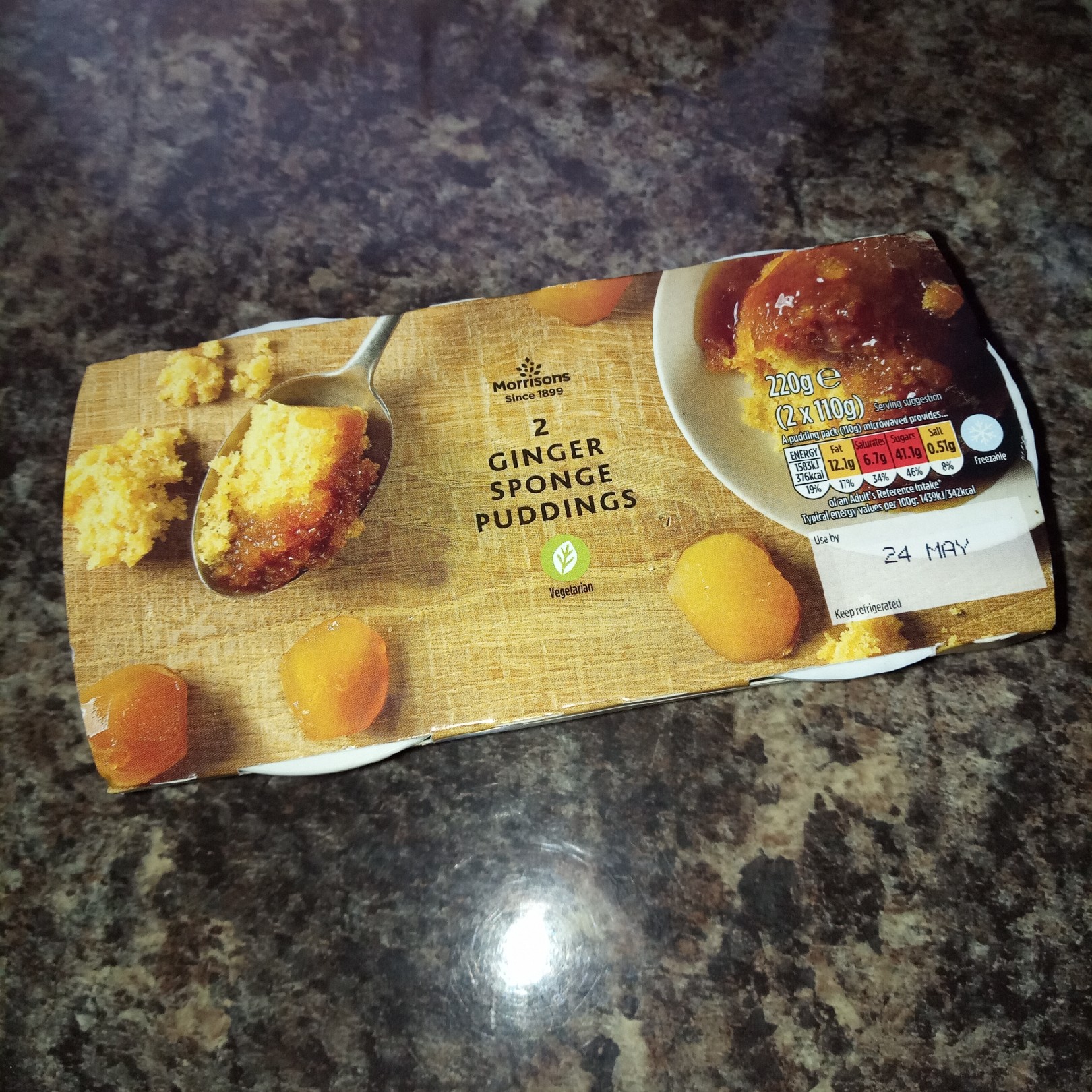 Supersupergirl's Food Reviews: Morrisons 2 ginger sponge puddings