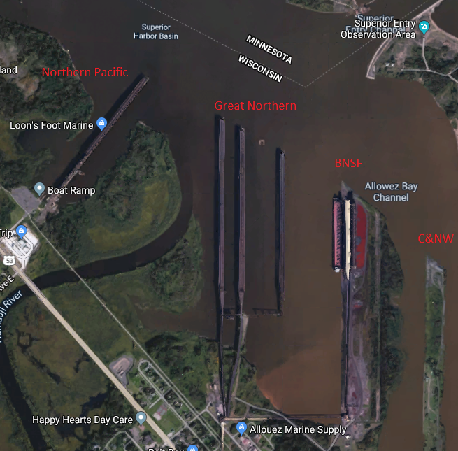 Towns and Nature: Superior, WI: (Allouez) Aban/GN + Aban/NP + BNSF Ore ...