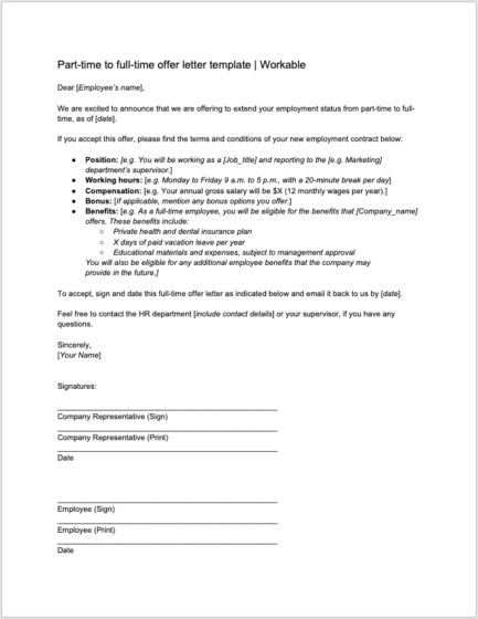 Simple Offer Letter Template ~ Resume Letter
