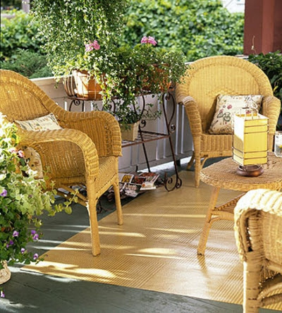 Eye For Design: Decorate With Colorful Wicker Furniture