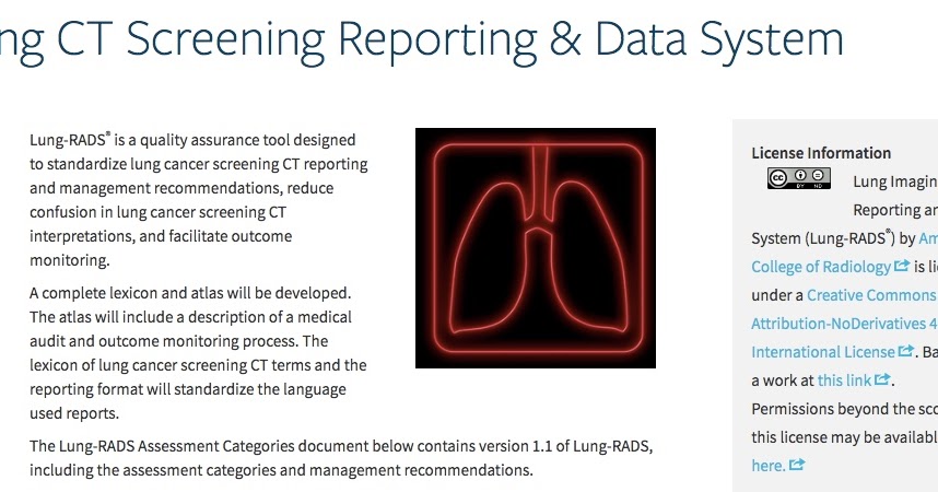 RADIOLOGIA MACARENA: Lung-Rads v 1.1 (ACR)