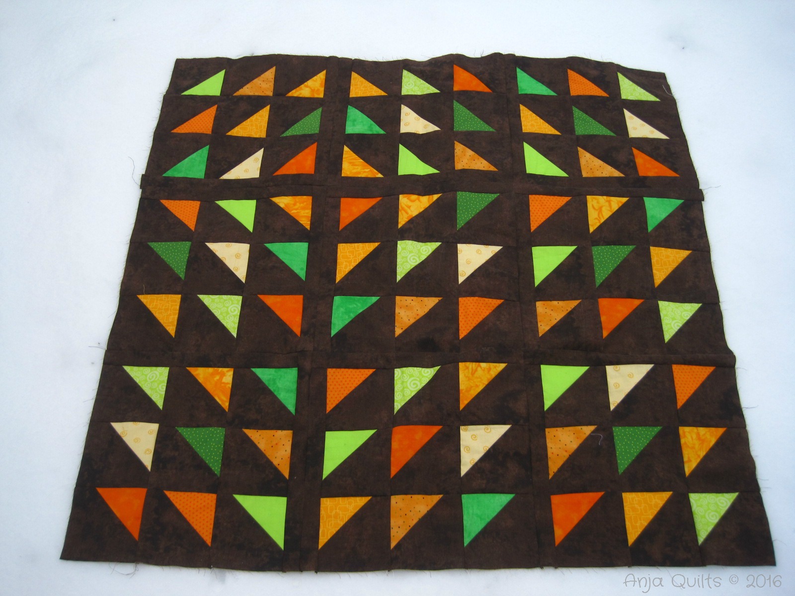 Anja Quilts: WIP Wednesday - Floating Triangles