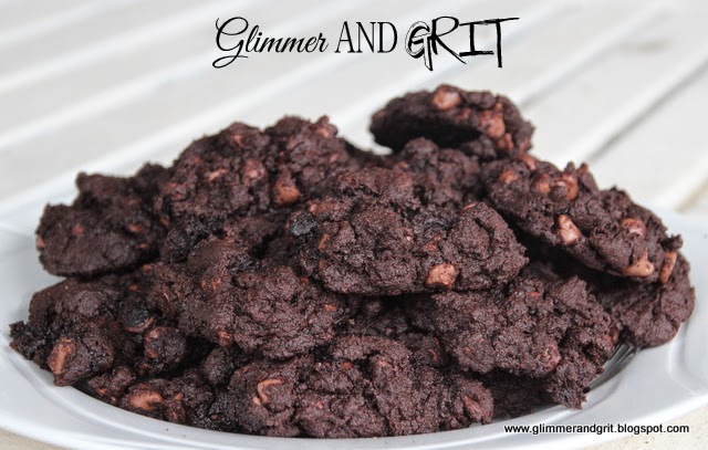 Glimmer And Grit: Double Chocolate No Flour Cookies