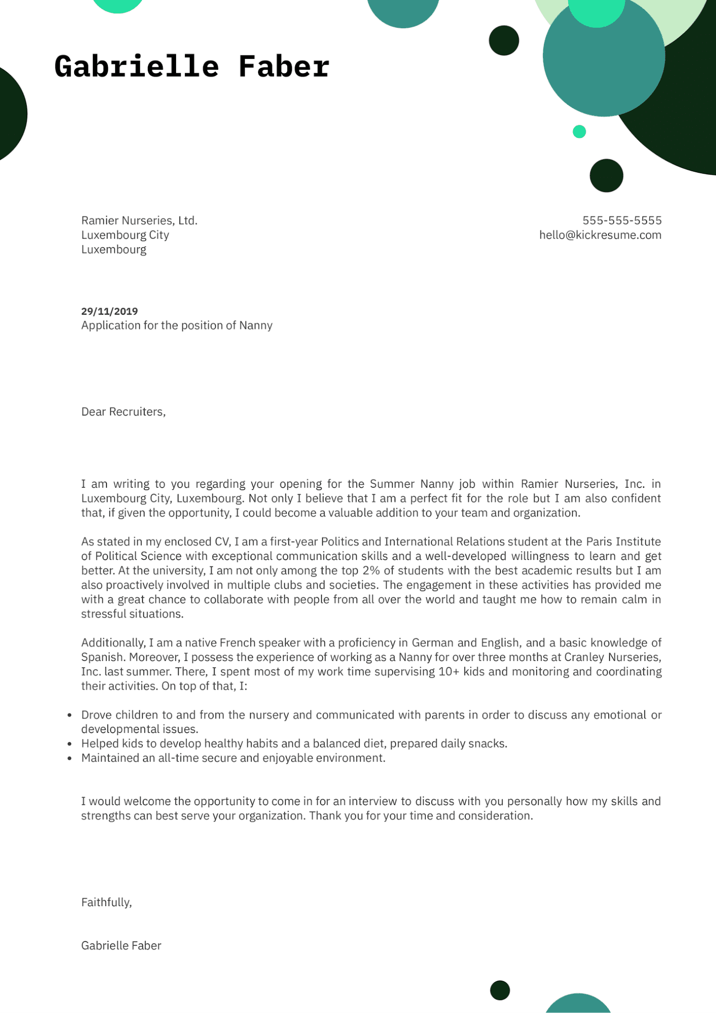 Cover Letter For Job Application For Freshers 2018 - Birthday Letter