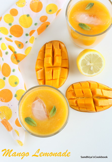 Sandhiya's Cookbook: Mango Lemonade | Mango with lemon Juice | Summer ...
