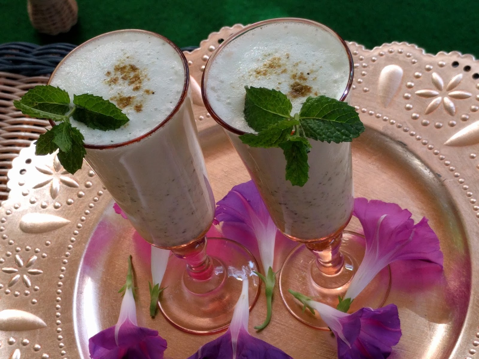 One Bite At A Time: Buttermilk with Mint & Spices ( Pudina Masala Chaas)