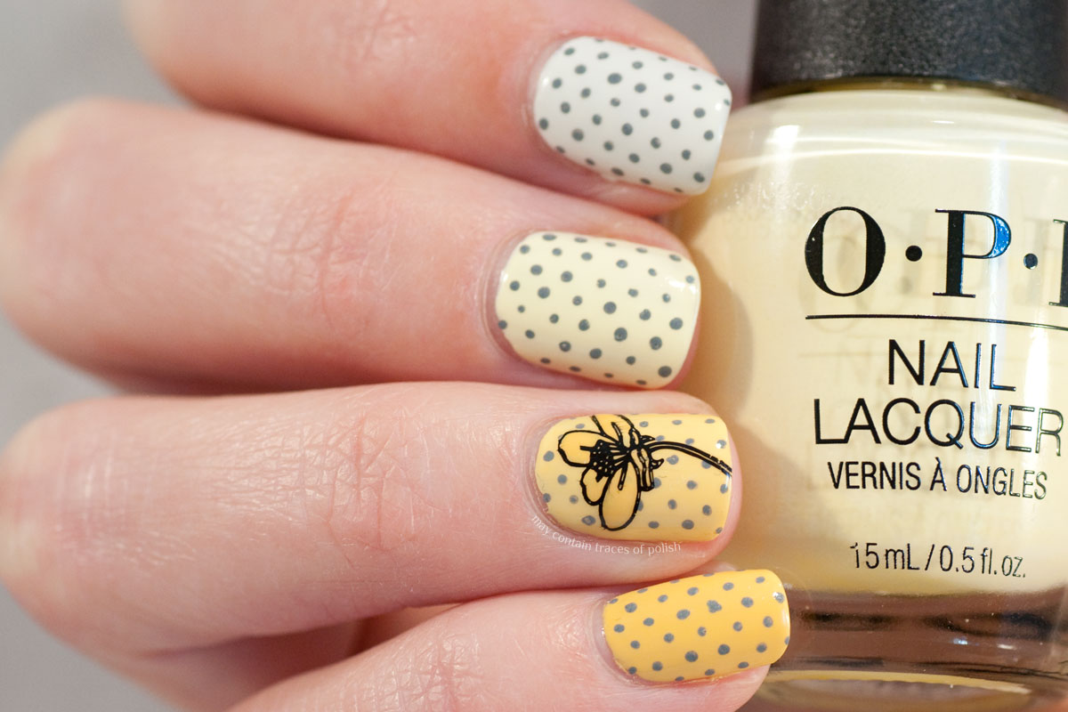 Yellow Dotticure Ombre Nail Art - May contain traces of polish