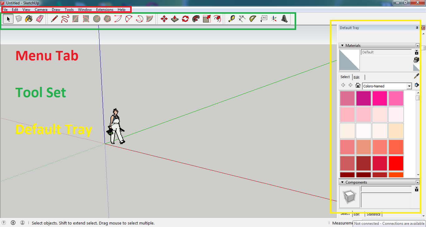 Tutorial Perintah Dasar SketchUp - bagus3d