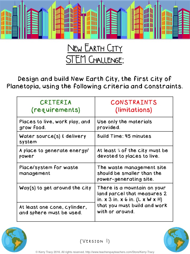 Earth Day STEM Challenge: New Earth City - Feel Good Teaching