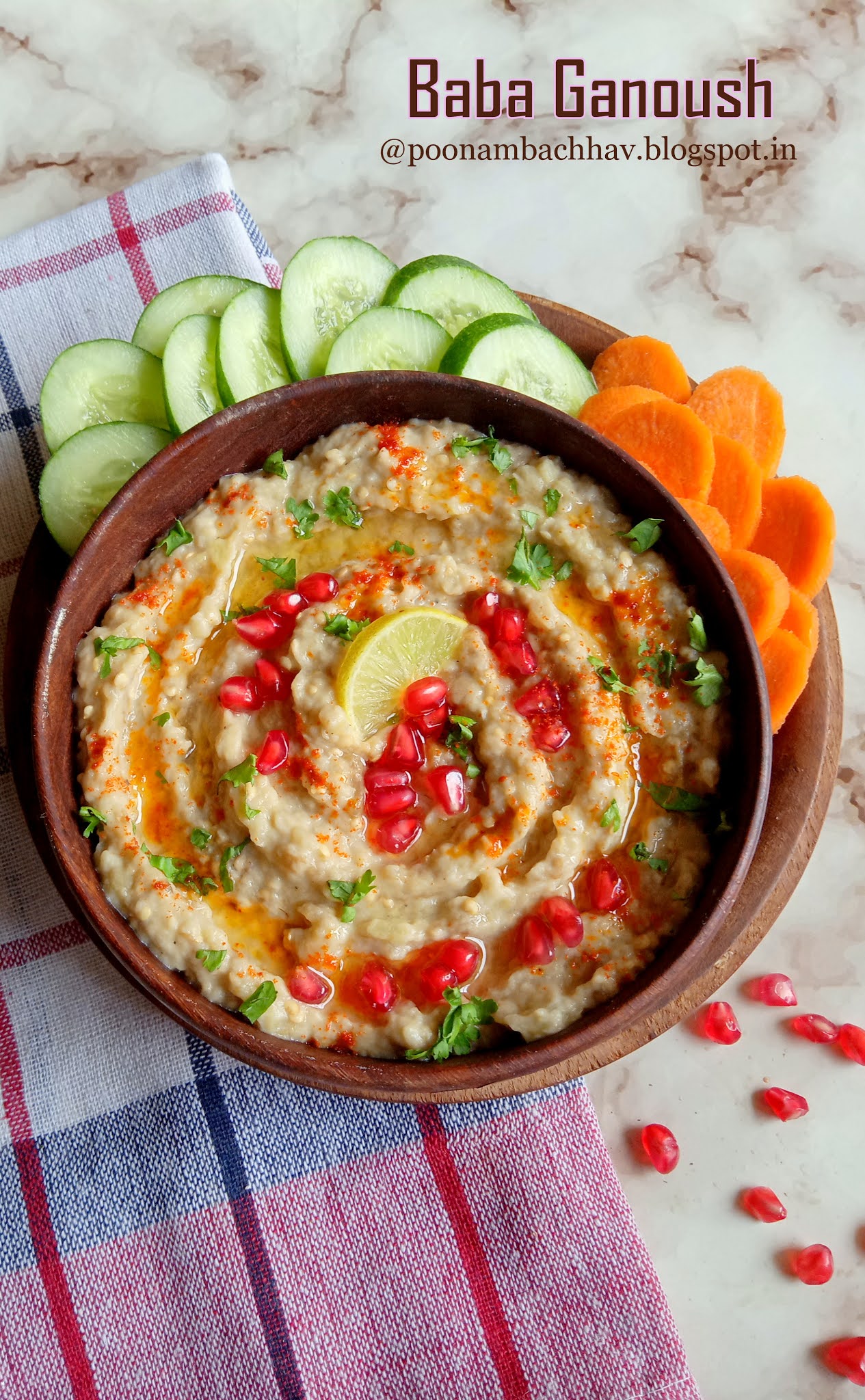 Annapurna: Baba Ganoush Recipe / Roasted Eggplant Dip
