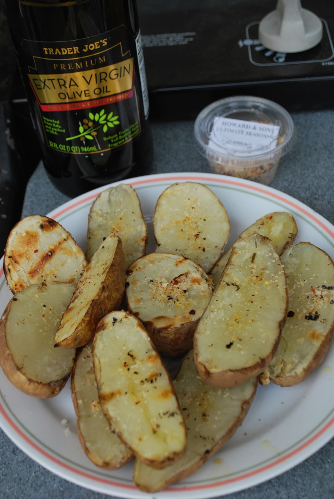 Grilled quick potatoes