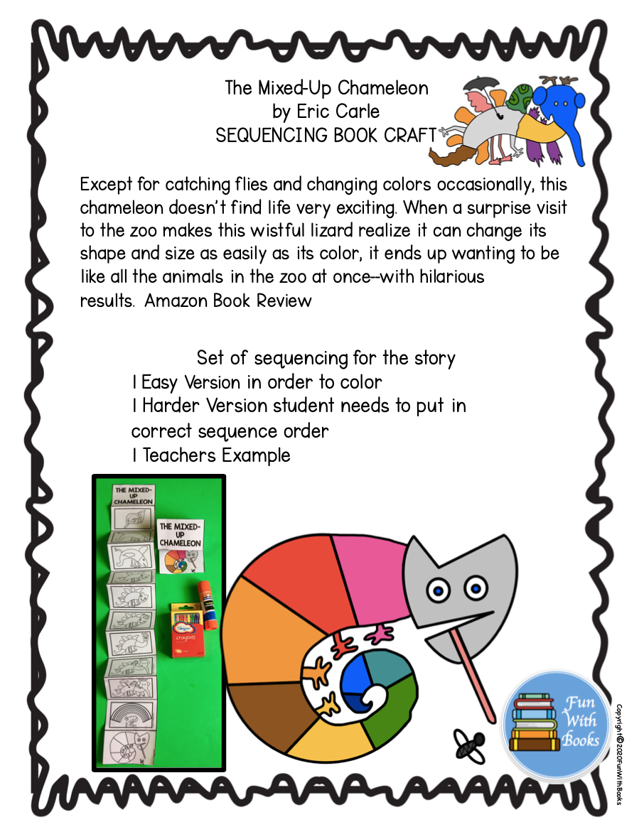 THE MIXED-UP CHAMELEON SEQUENCING ~ Book Units by Lynn